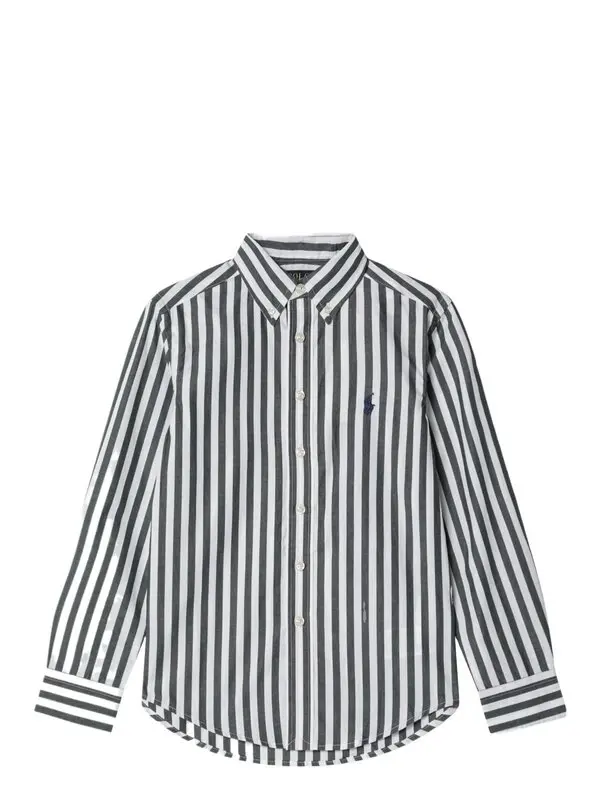 Polo Ralph Lauren Striped Poplin Shirt - Black