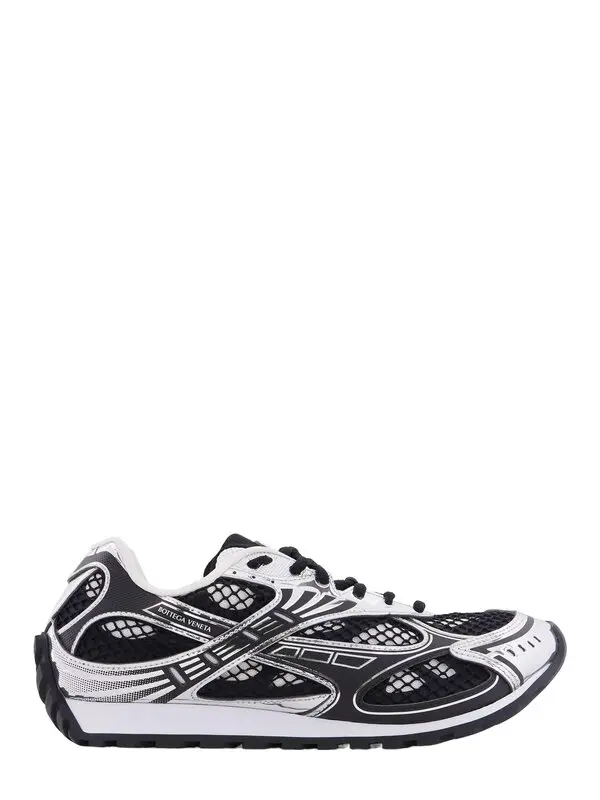 Bottega Veneta Orbit Metallic Mesh Sneakers - Black