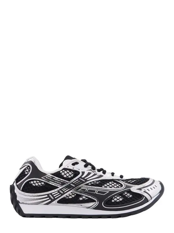 Bottega Veneta Orbit Metallic Mesh Sneakers - Black