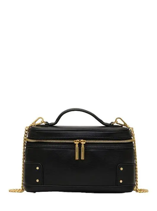 HAMMITT Vanna Leather Case - Black/brushed Gold
