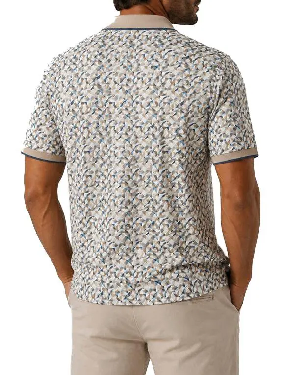 MACEOO Marthyr Performance Printed Polo - White