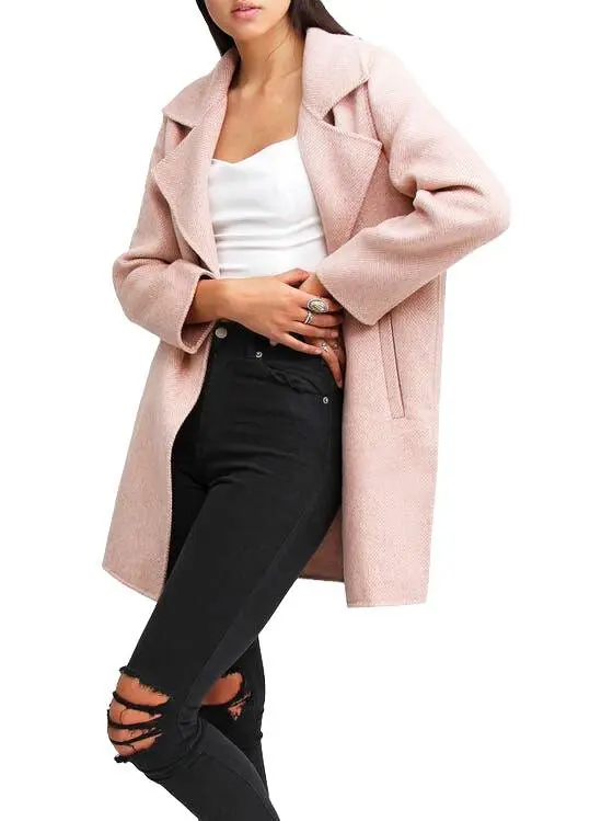 BELLE & BLOOM Ex Boyfriend Wool Blend Coat - Blush
