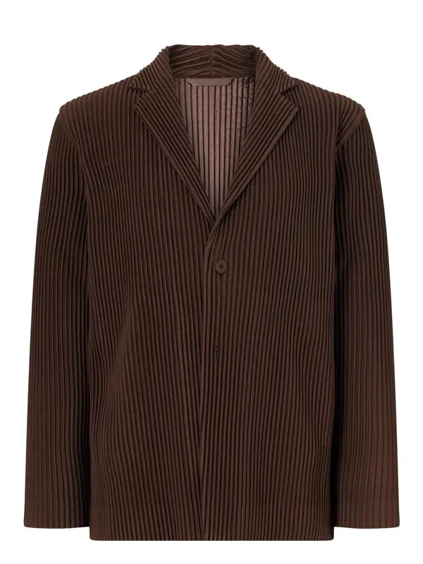 Issey Miyake Plissé Blazer - Brown