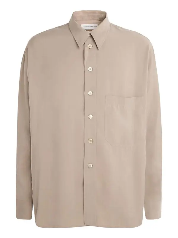 Studio Nicholson Modal-blend Emper Shirt - Brown