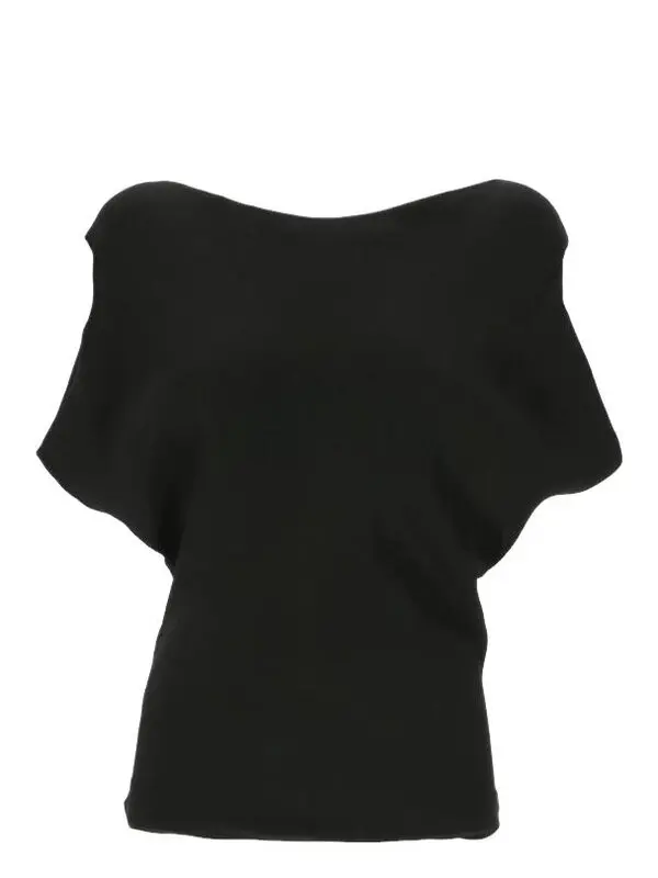 Loro Piana Draped Neck Sleeveless Blouse - Black