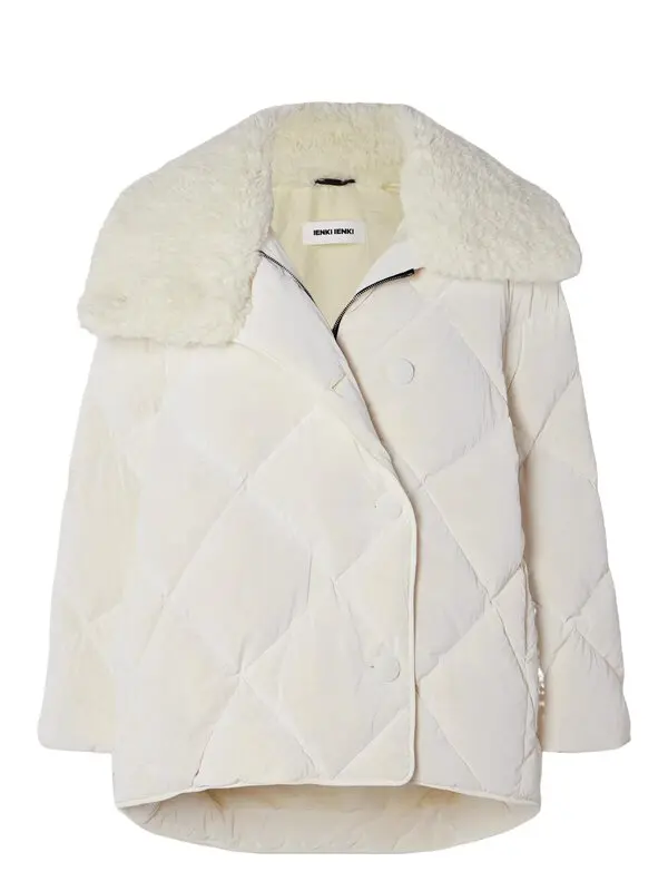 IENKI IENKI Shearling Trimmed Quilted Shell Down Jacket - No