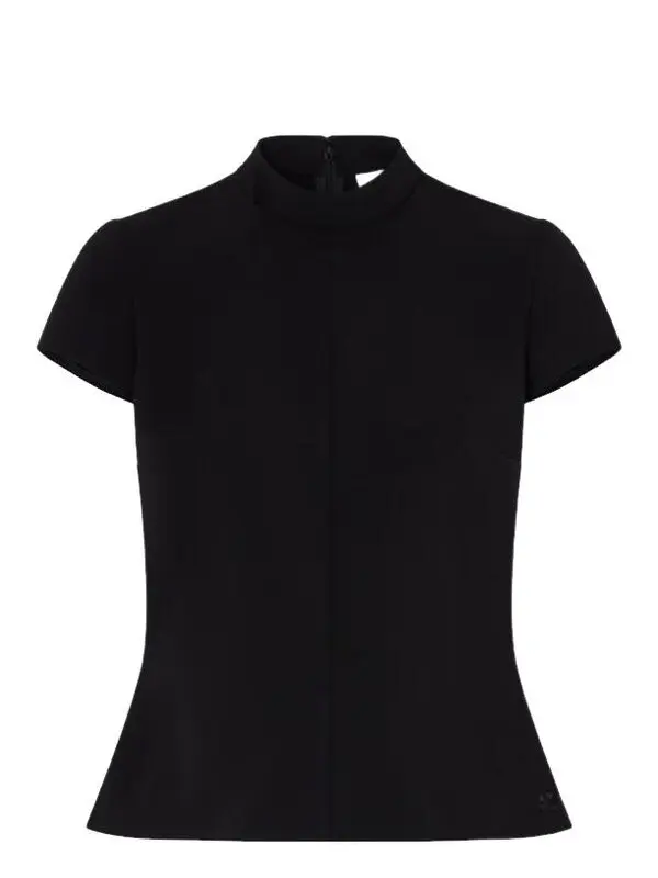 COURREGES Crepe Mockneck Top - No