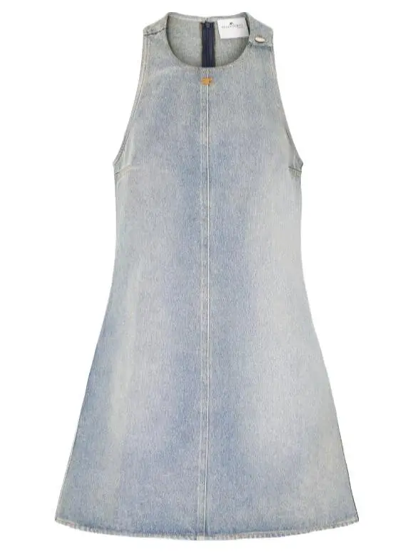 COURREGES Heritage Denim Mini Dress - Gray