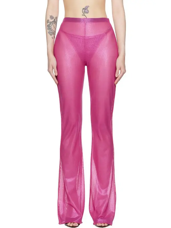 Oseree Wide-leg Casual Pants - Pink