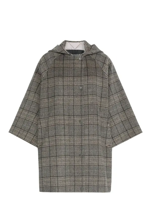 Max Mara Virgin Wool Quilted-back Coat - Grey
