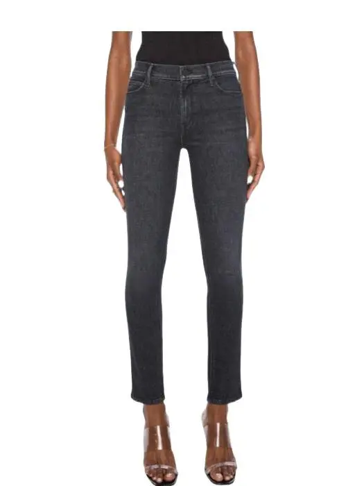 MOTHER Mid Rise Dazzler Slim Jeans - Grey
