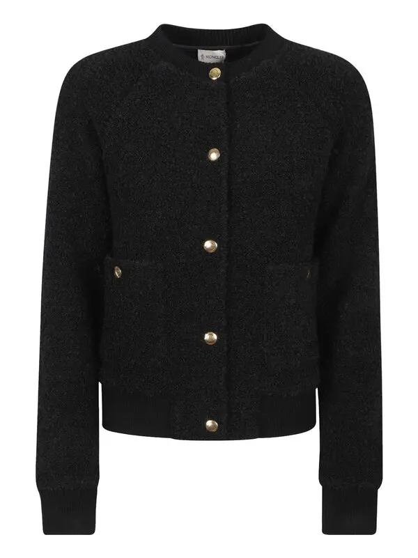 Moncler Zip-up Padded Cardigan - Black