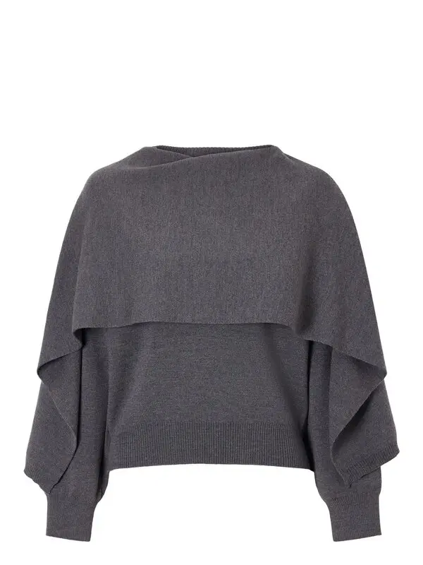 RÓHE Layered Wool Sweater - Gray
