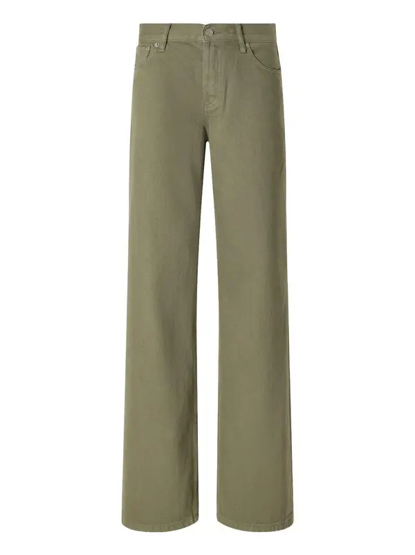 Still Here Everyday Mid-rise Straight-leg Jeans - Green