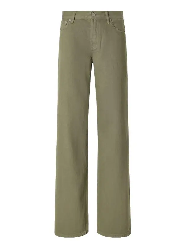 Still Here Everyday Mid-rise Straight-leg Jeans - Army Green
