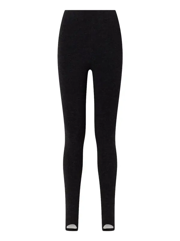 LAUREN MANOOGIAN Merino Wool-blend Stirrup Leggings - Black