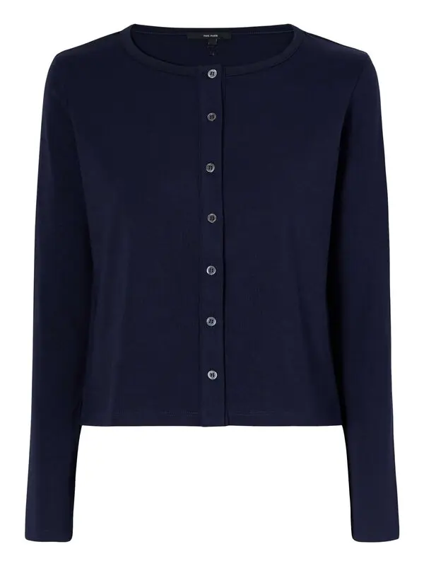 THE PARK Arely Microtencel™-blend Jersey Cardigan - Navy