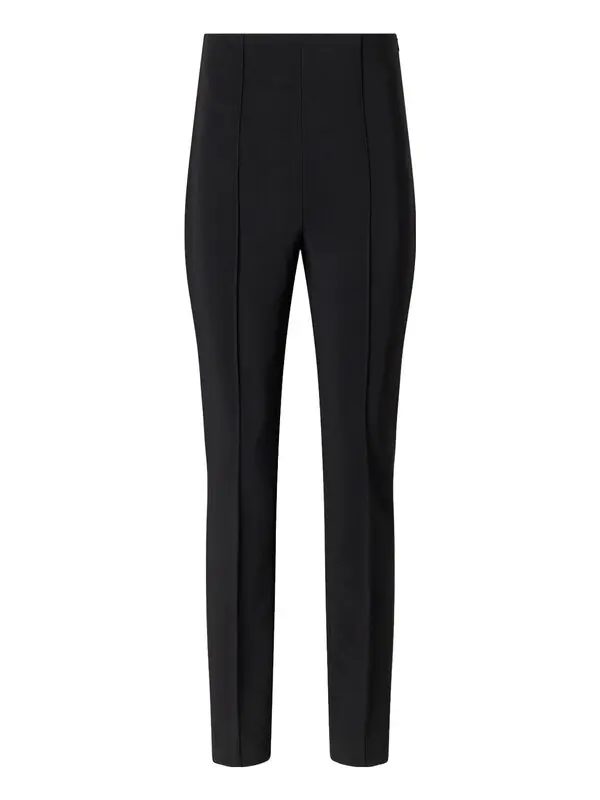RÓHE Pintucked Grain De Poudre Slim-fit Pants - Black