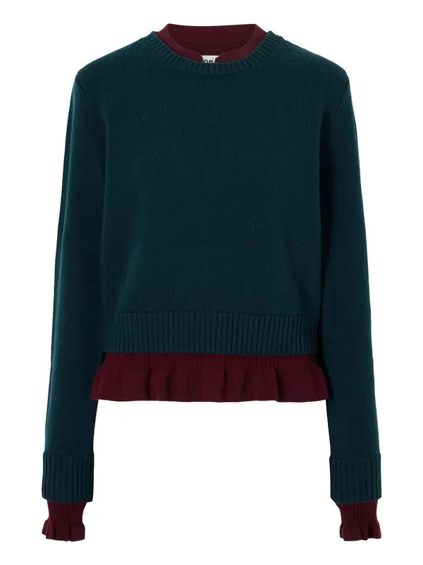 Acne Studios Layered Wool Sweater - Green