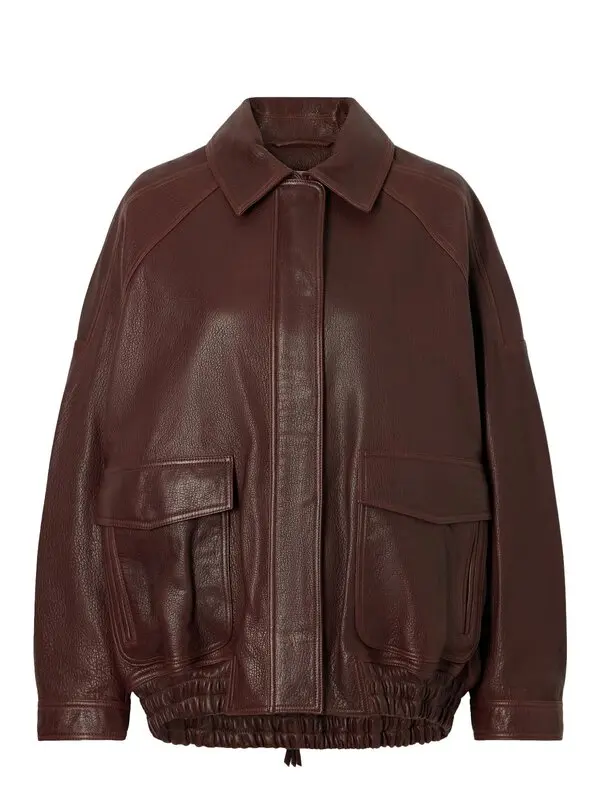 RÓHE Textured-leather Jacket - Brown