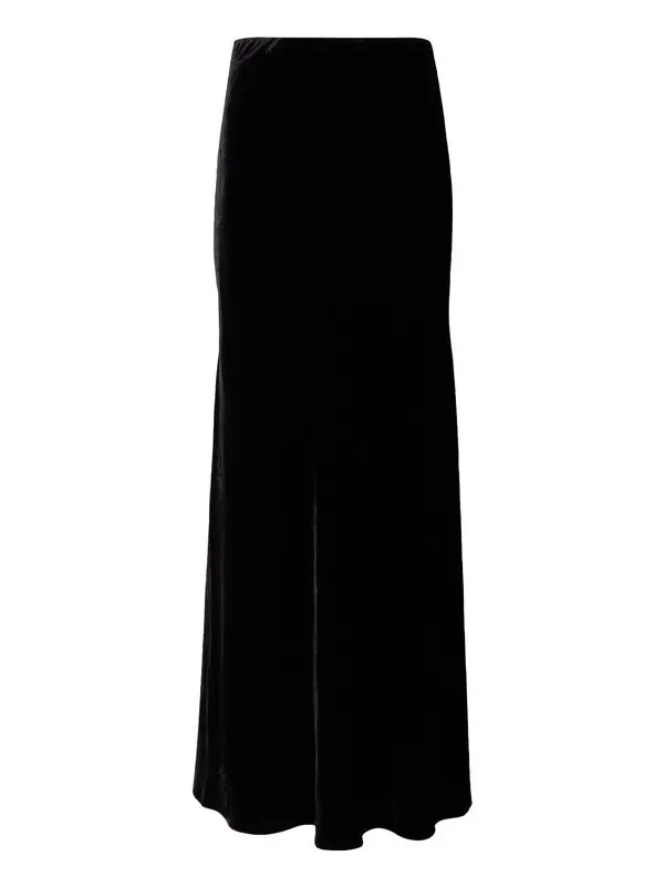RÓHE Velvet Maxi Skirt - Black