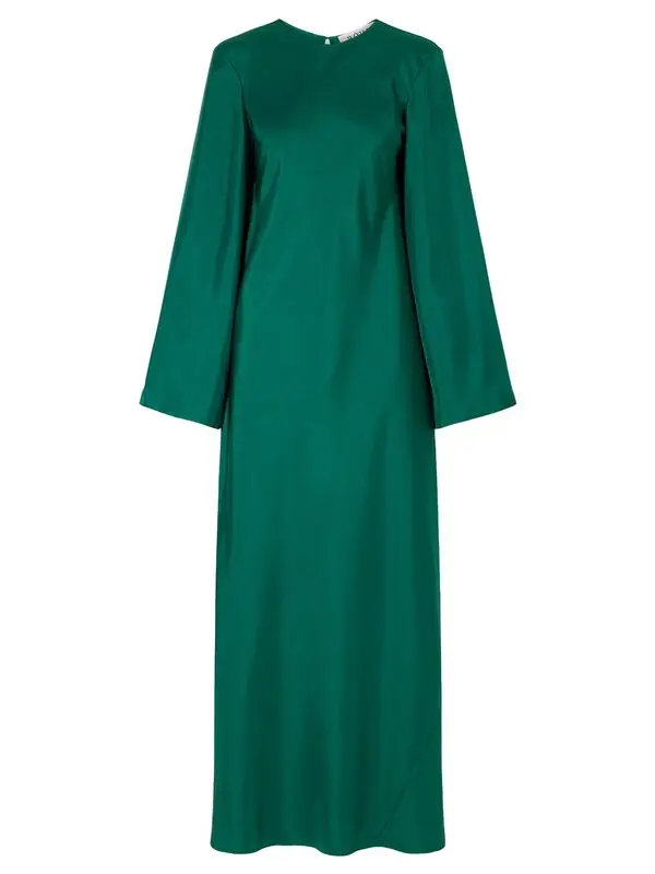 RÓHE Silk-satin Maxi Dress - Green