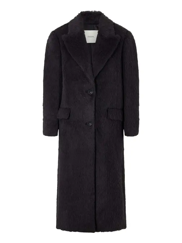 JOSEPH Laia Alpaca And Wool-blend Coat - Charcoal