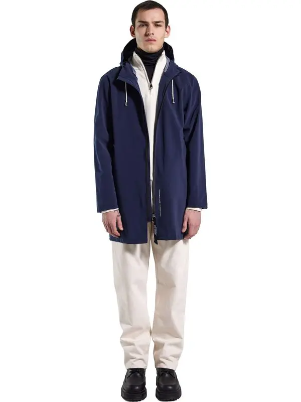 Stutterheim Stockholm Lightweight Zip Matte Raincoat - Navy