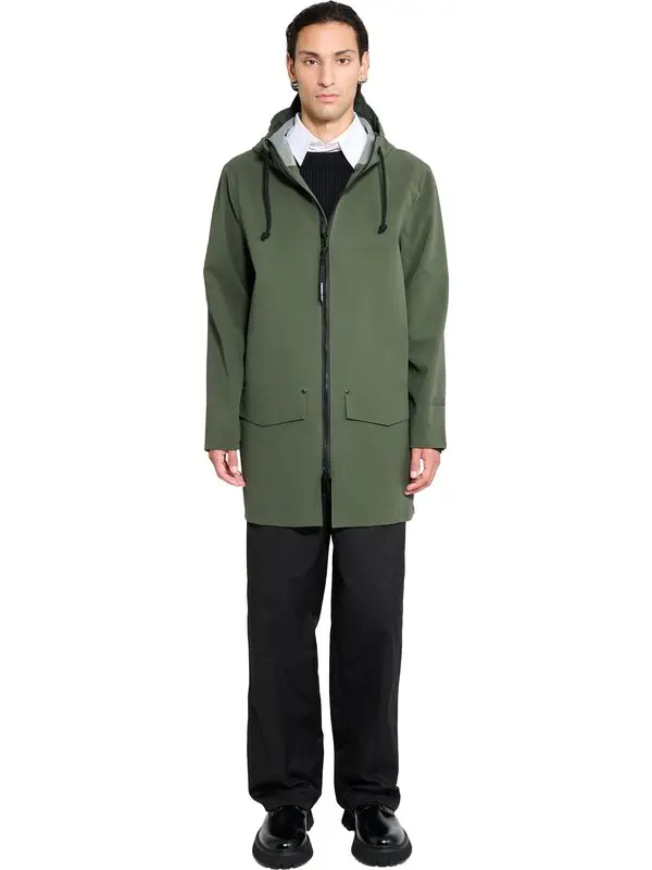 Stutterheim Stockholm Patch Raincoat - Green