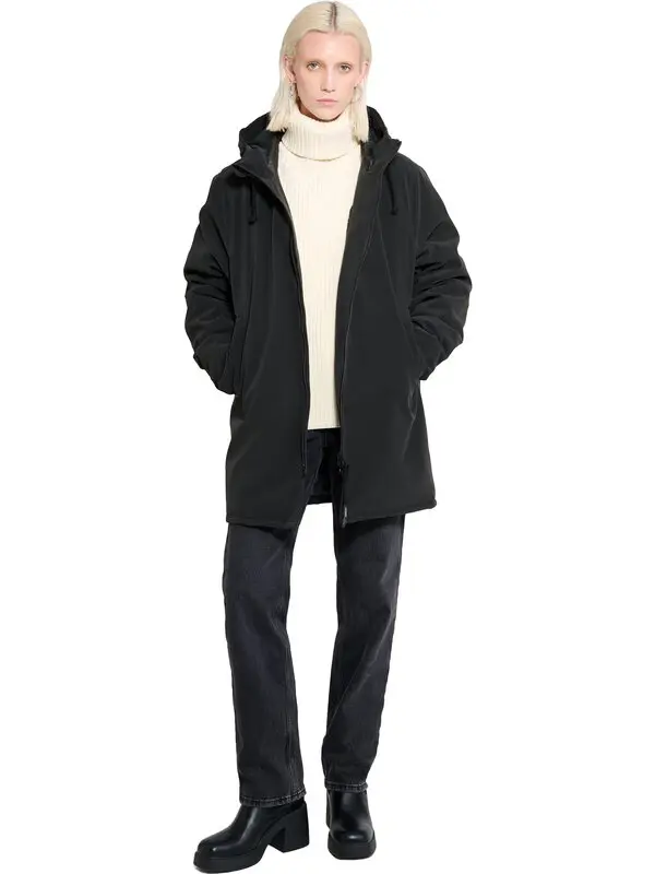 Stutterheim Stockholm Matte Winter Coat - Black
