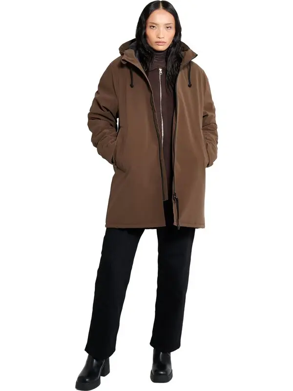 Stutterheim Stockholm Matte Winter Coat - Dark Brown