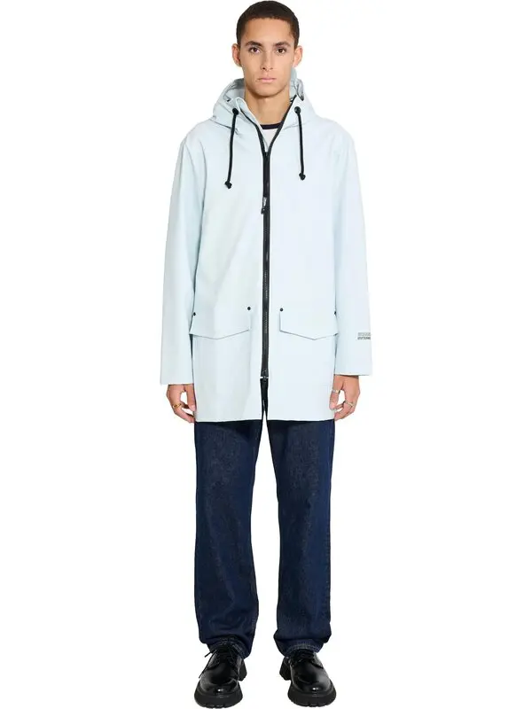 Stutterheim Stockholm Patch Raincoat - Frost Grey