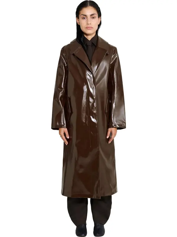 Stutterheim Wayfair Opal Trench Coat - Dark Brown