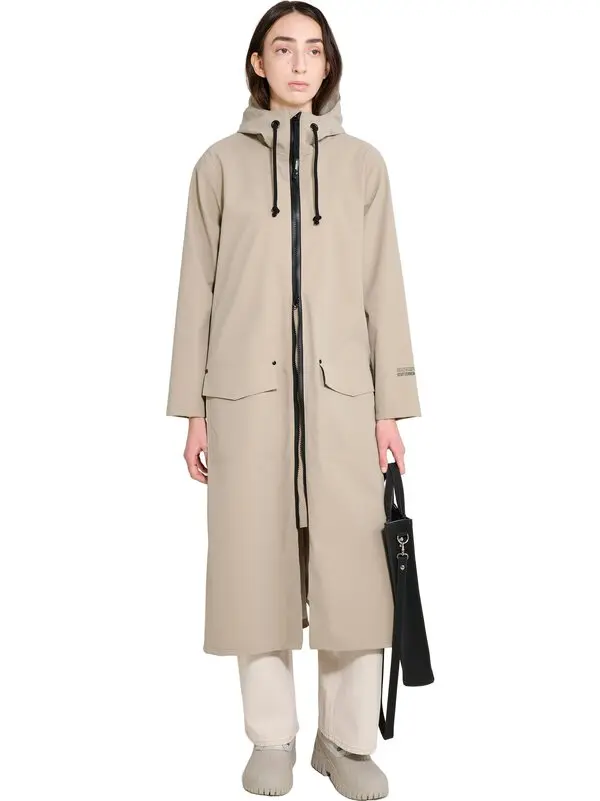 Stutterheim Mosebacke Long Patch Raincoat - Potato