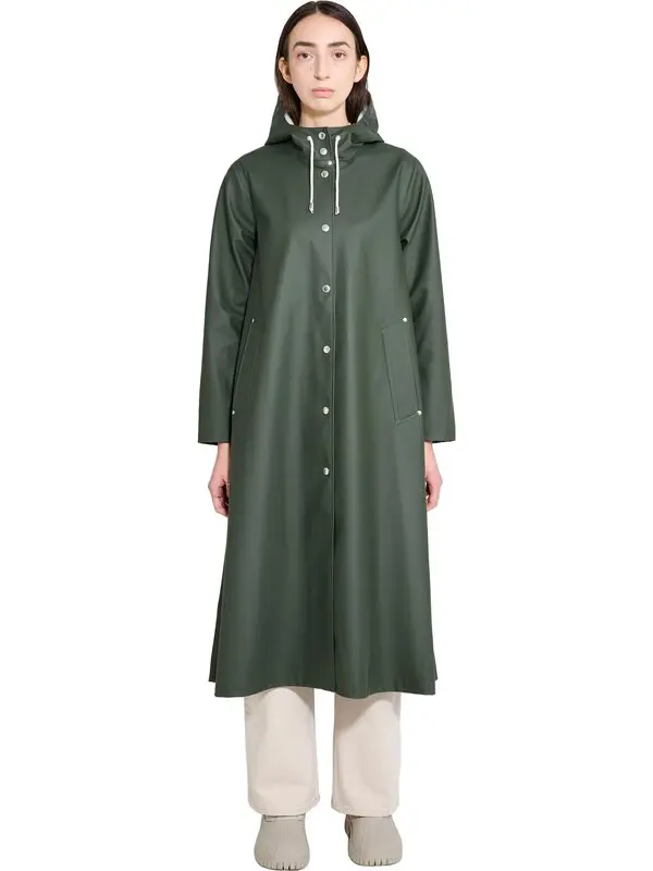 Stutterheim Mosebacke Long Raincoat - Green