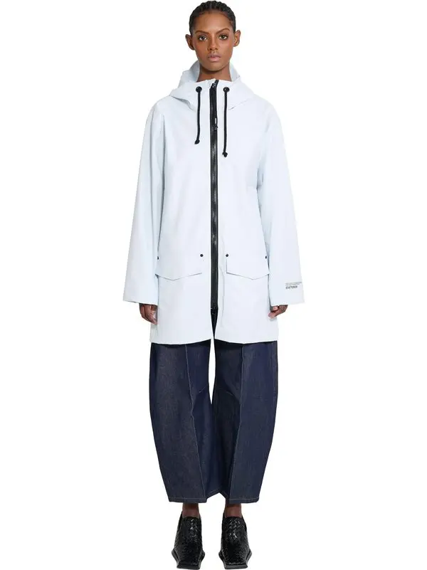 Stutterheim Stockholm Patch Raincoat - Frost Grey