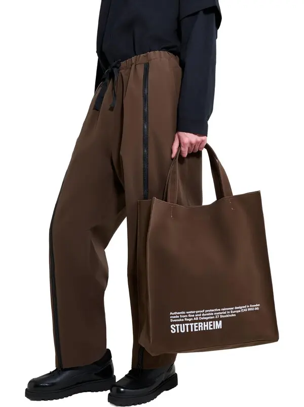 Stutterheim Stylist Bag Big Print - Dark Brown