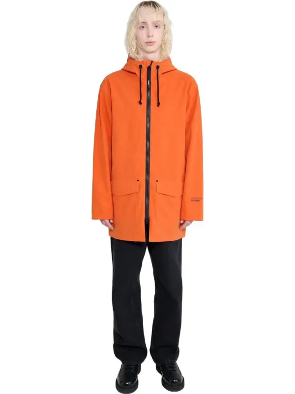 Stutterheim Stockholm Patch Raincoat - Pumpkin