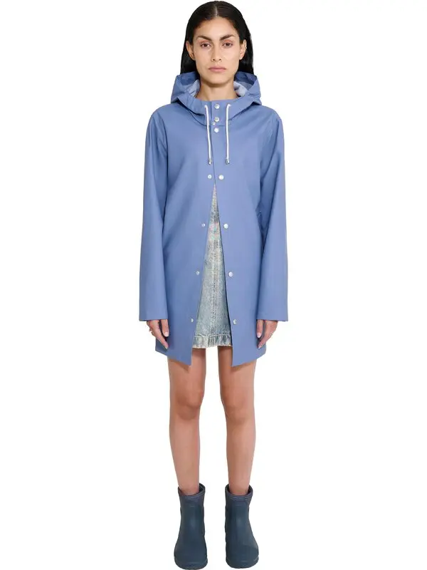 Stutterheim Stockholm Lightweight Raincoat - Ash Blue