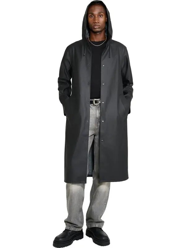 Stutterheim Stockholm Long Raincoat - Black