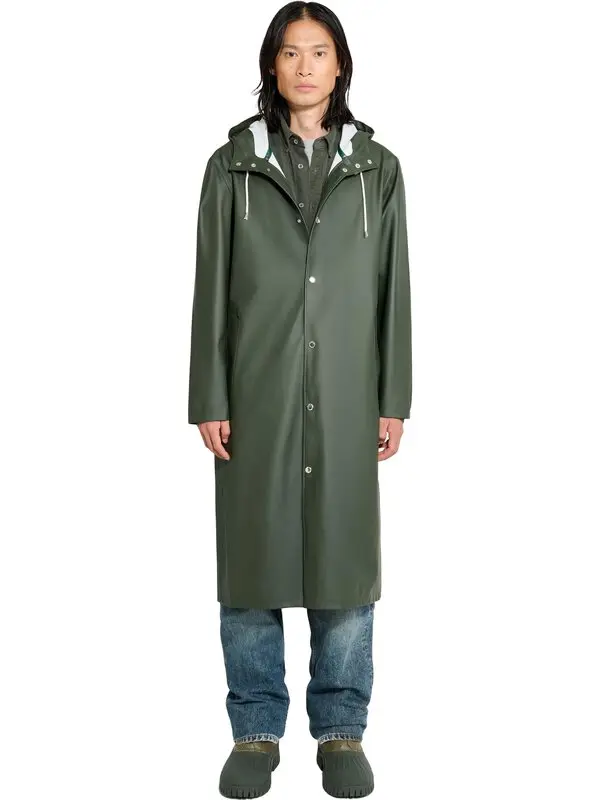 Stutterheim Stockholm Long Raincoat - Green