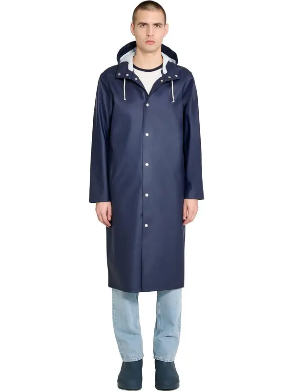 Stutterheim Stockholm Long Raincoat - Navy