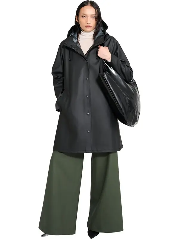 Stutterheim Mosebacke Original A-line Raincoat - Black