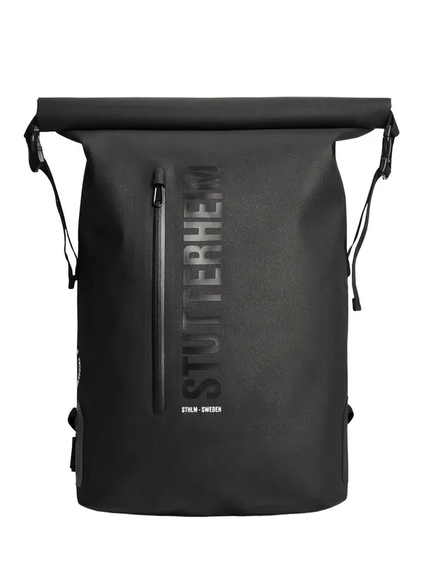 Stutterheim Rain Rolltop 25l Backpack - Black