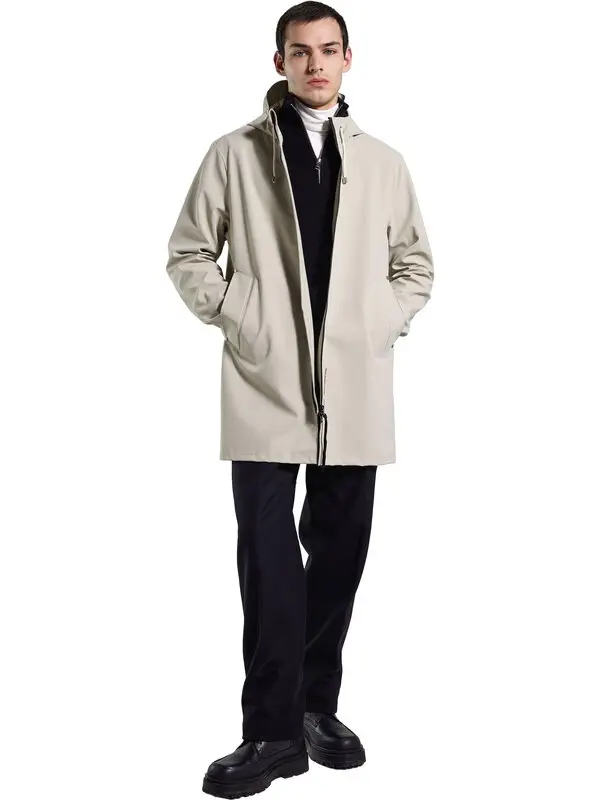 Stutterheim Stockholm Lightweight Zip Matte Raincoat - Pelican