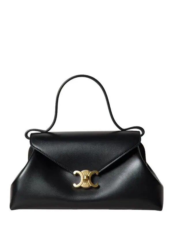 Celine Small Flair In Shiny Calfskin - Black