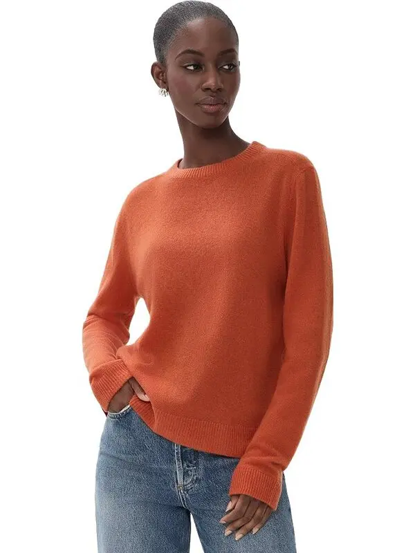 REFORMATION Cashmere Boyfriend Sweater - Chili Mango