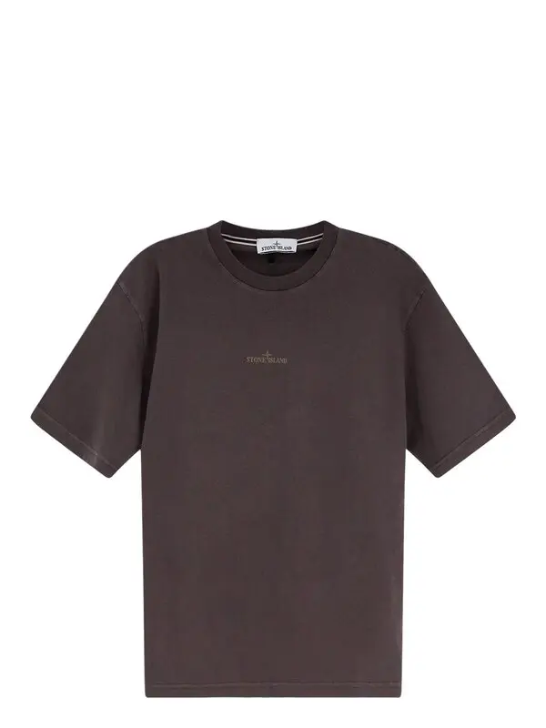 Stone Island Organic Cotton Tshirt - Brown