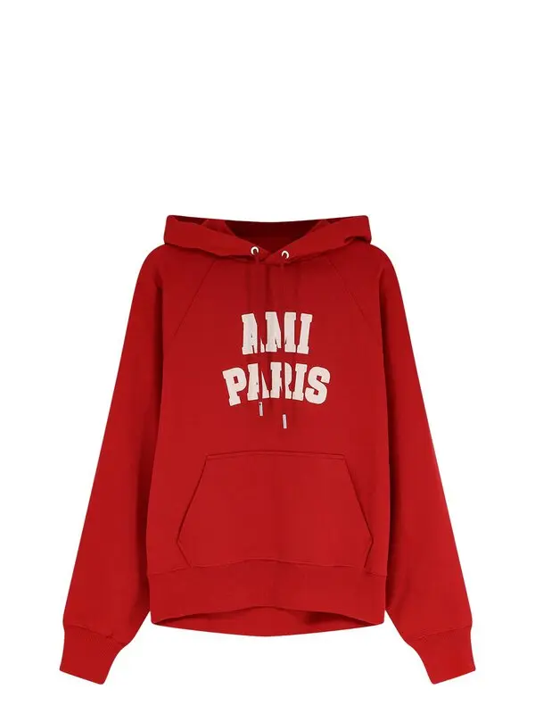 AMI Paris Organic Cotton Sweatshirt - Red