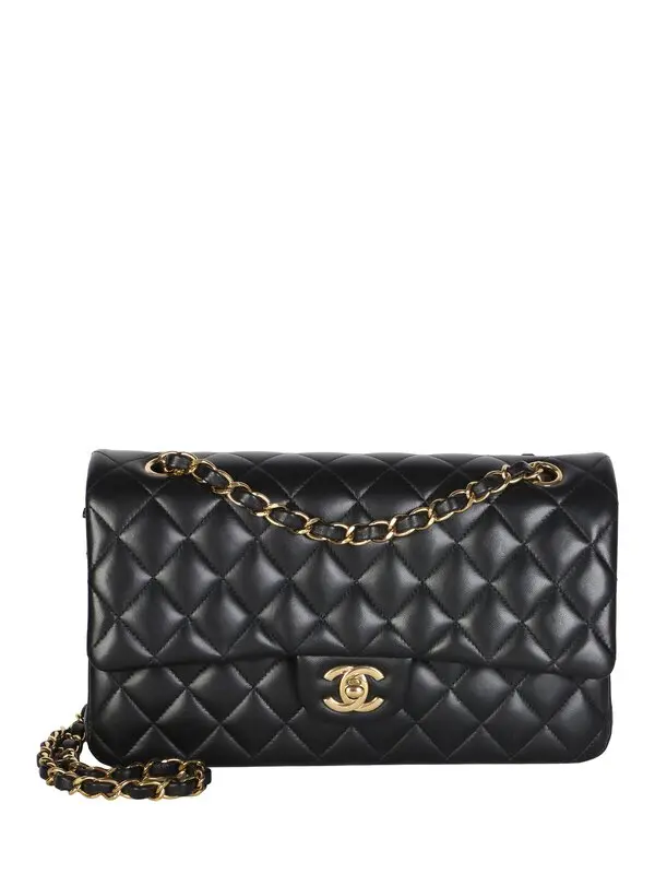 Chanel Quilted Lambskin Classic Double Flap Bag - Black